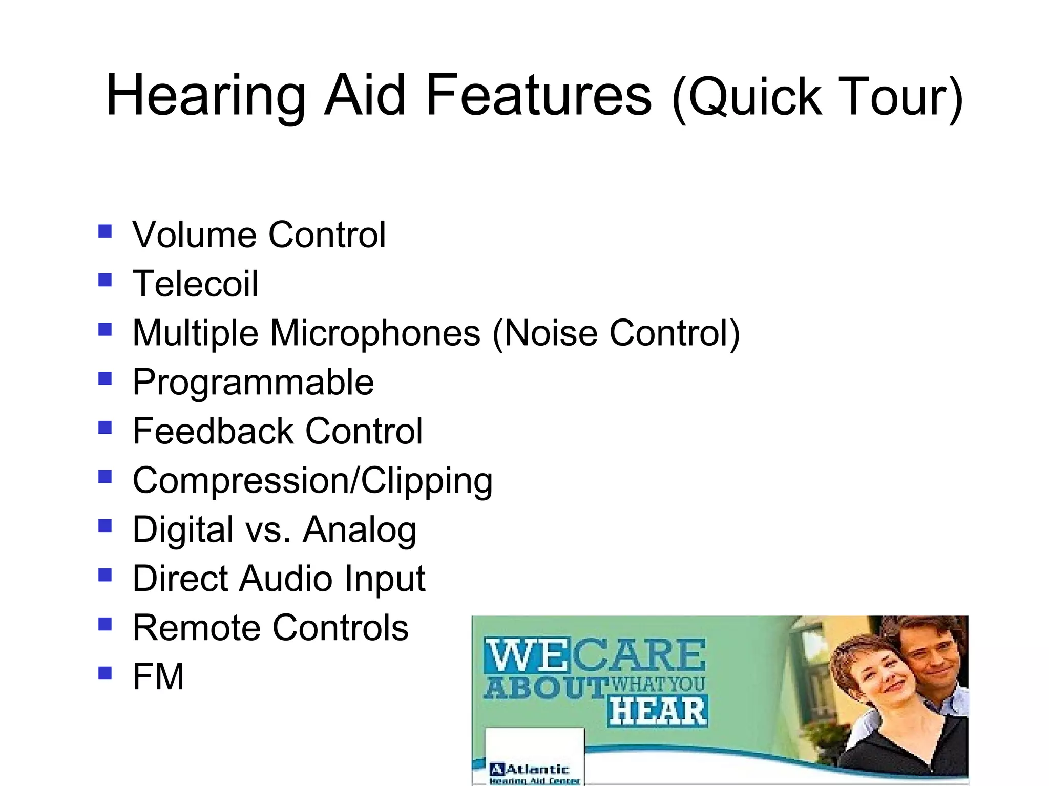 Hearing Aid Features (Quick Tour) | PPT