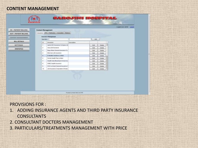 Hospital billing application demo | PPTX