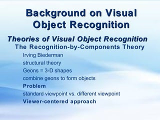 Recognising Visual and Auditory Stimuli | PPT