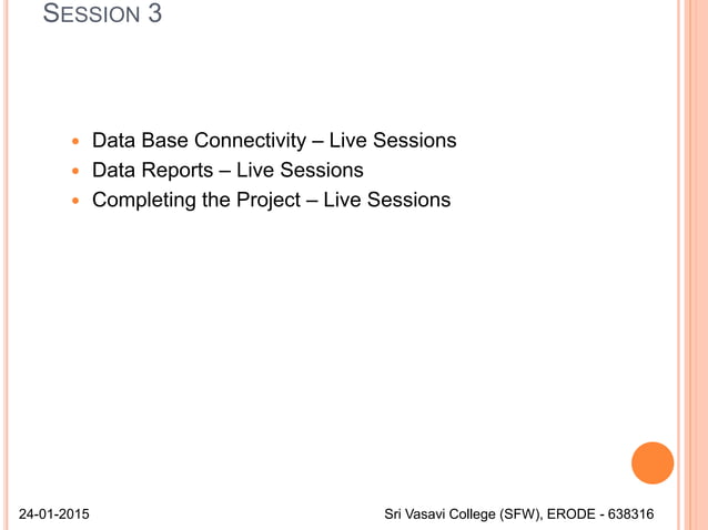 Introduction to Project Development using Visual Basic | PPTX | Databases | Computer Software ...