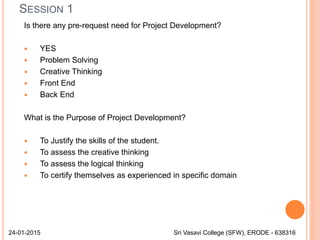 Introduction to Project Development using Visual Basic | PPTX