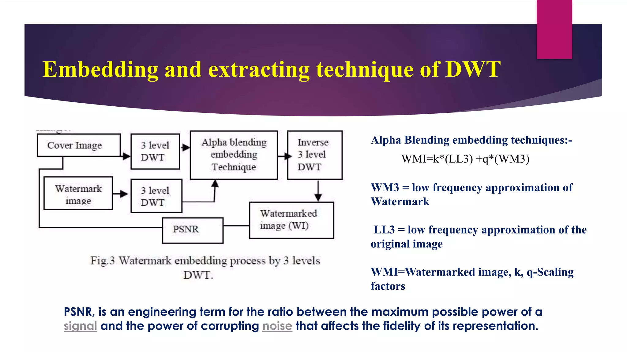 Digital Watermarking using DWT-SVD | PPT