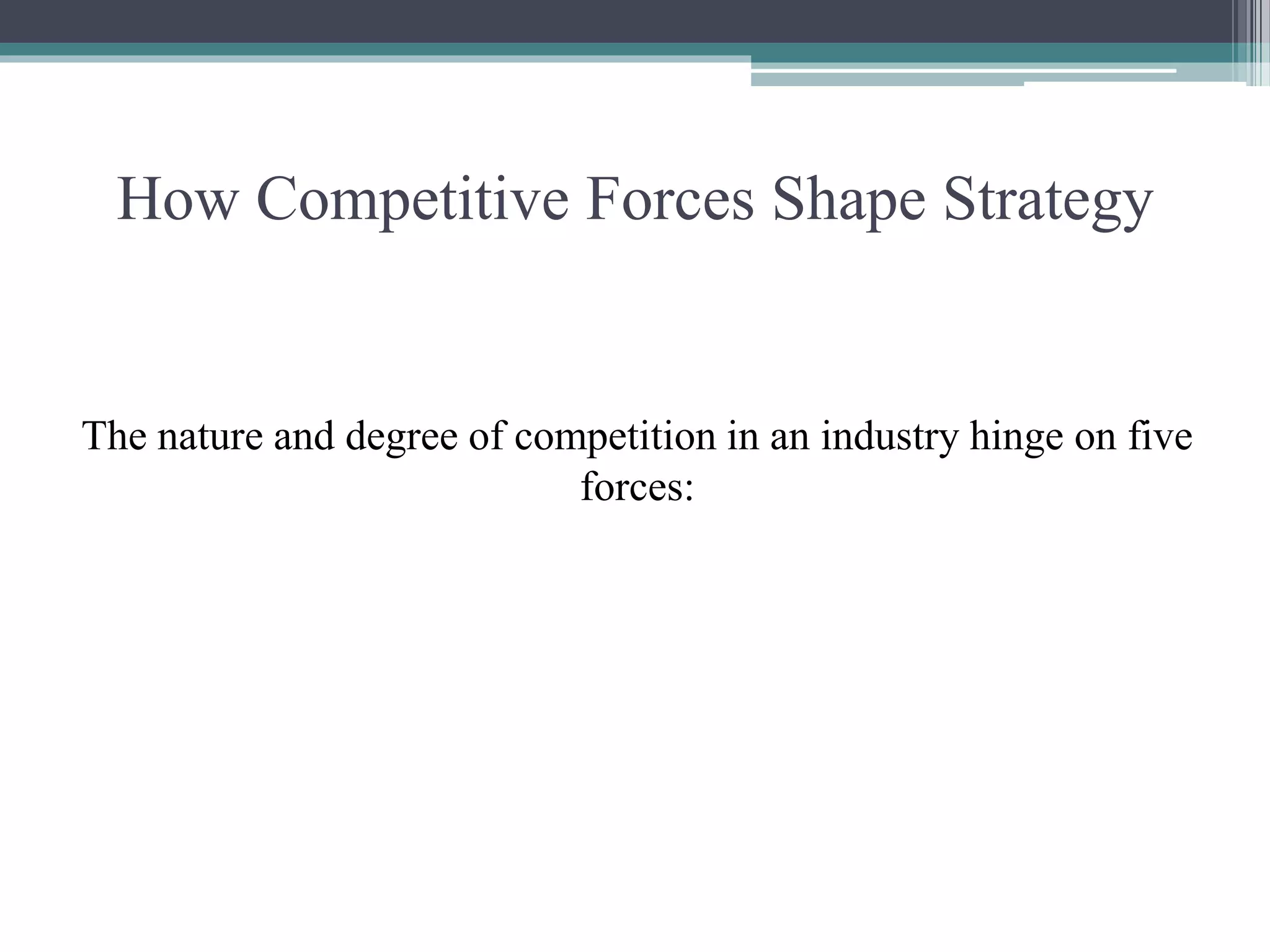 How Competitive Forces Shape Strategy | PPT