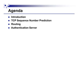 security problems in the tcp/ip protocol suite | PPT