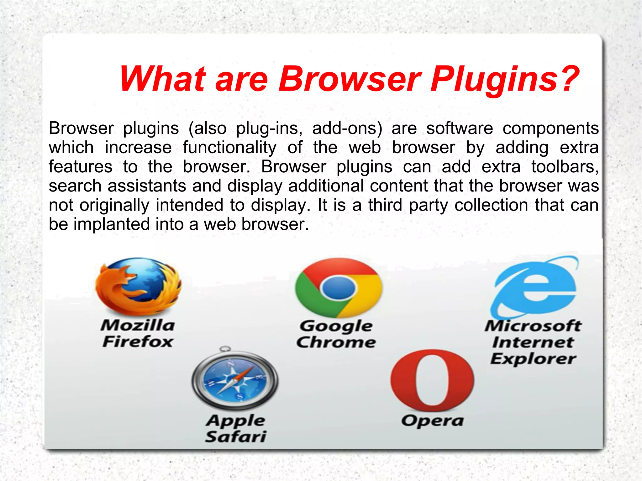 What are Browser Plugins? | DOC | Browsers | Computer Software and Applications