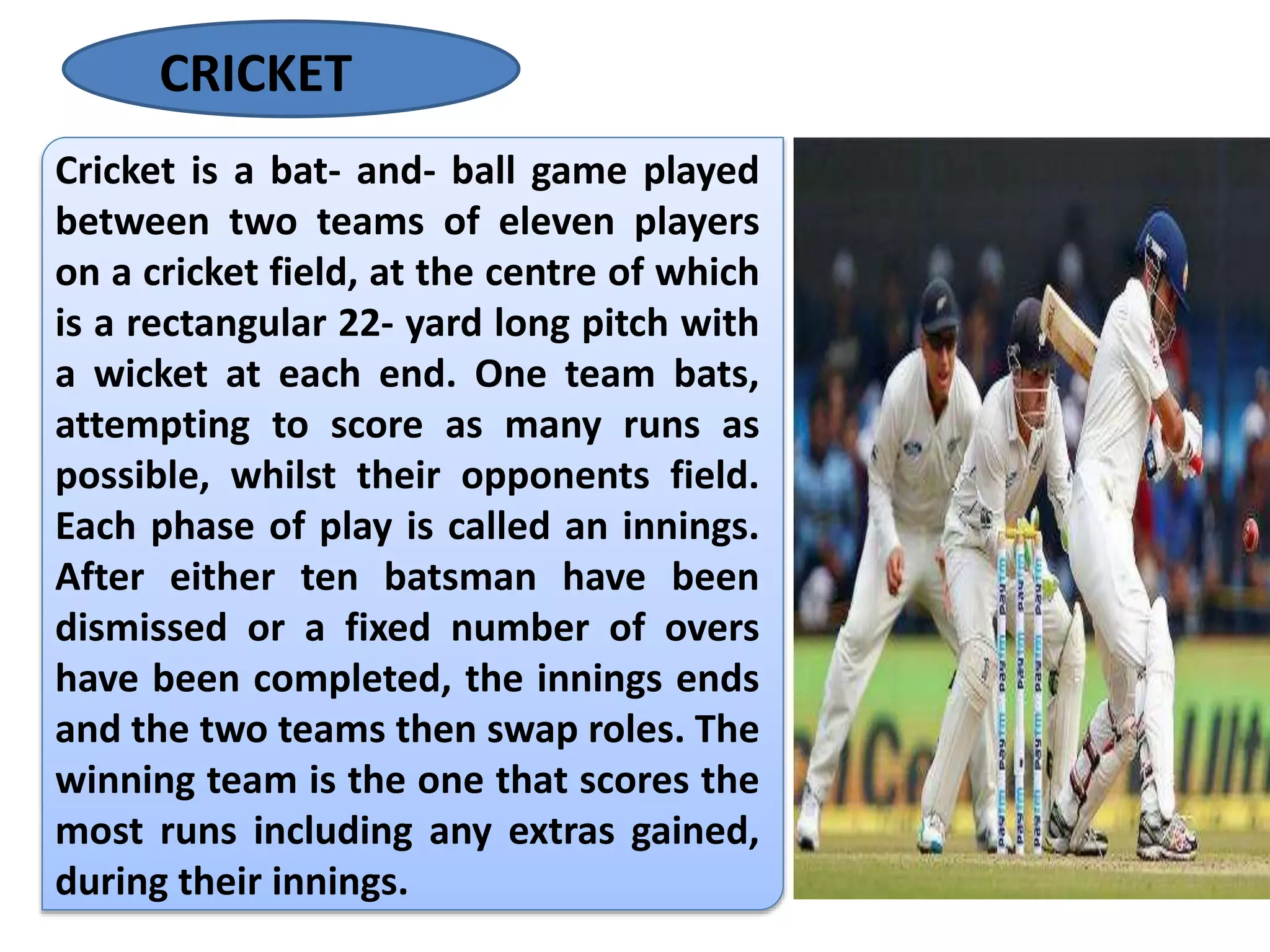 popular games in india | PPTX | Tennis | Sports