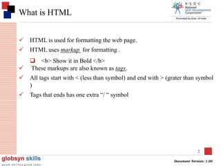 Hyper Text Markup Language (HTML) | PPTX