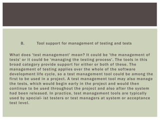Tool support for testing | PPTX