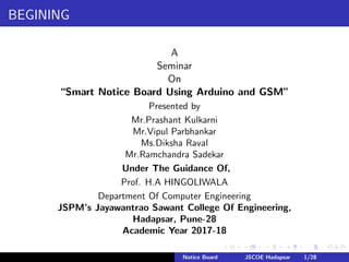 smart notification board using GSM | PDF