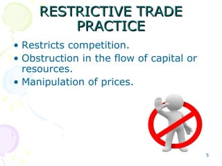 MONOPOLISTIC AND RESTRICTIVE TRADE PRACTICES(MRTP) ACT, 1969 | PPT
