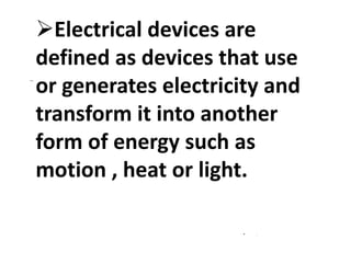 electronic and electrical devices a short case study | PPTX