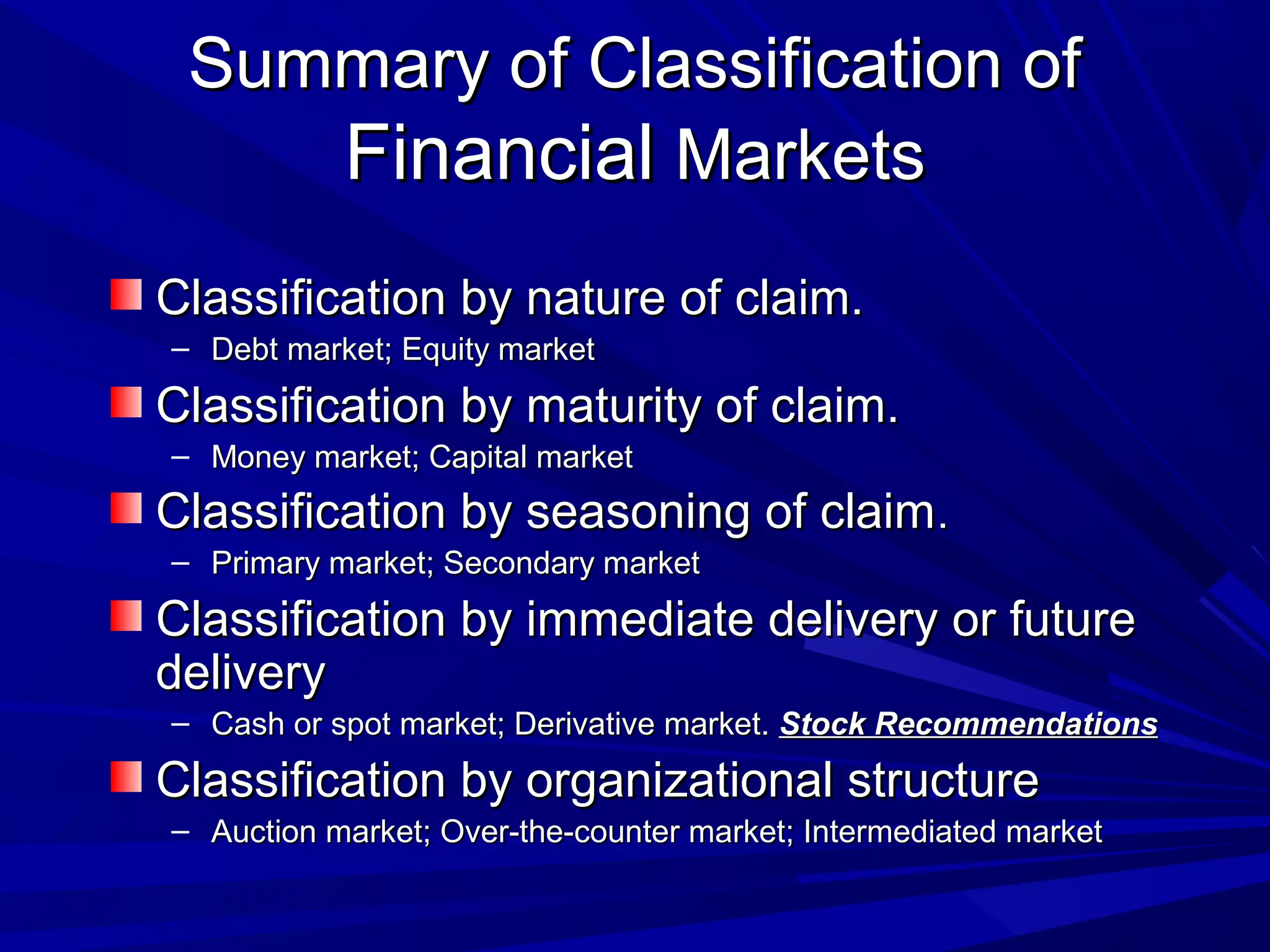 Financial Market and Institutions | PPT