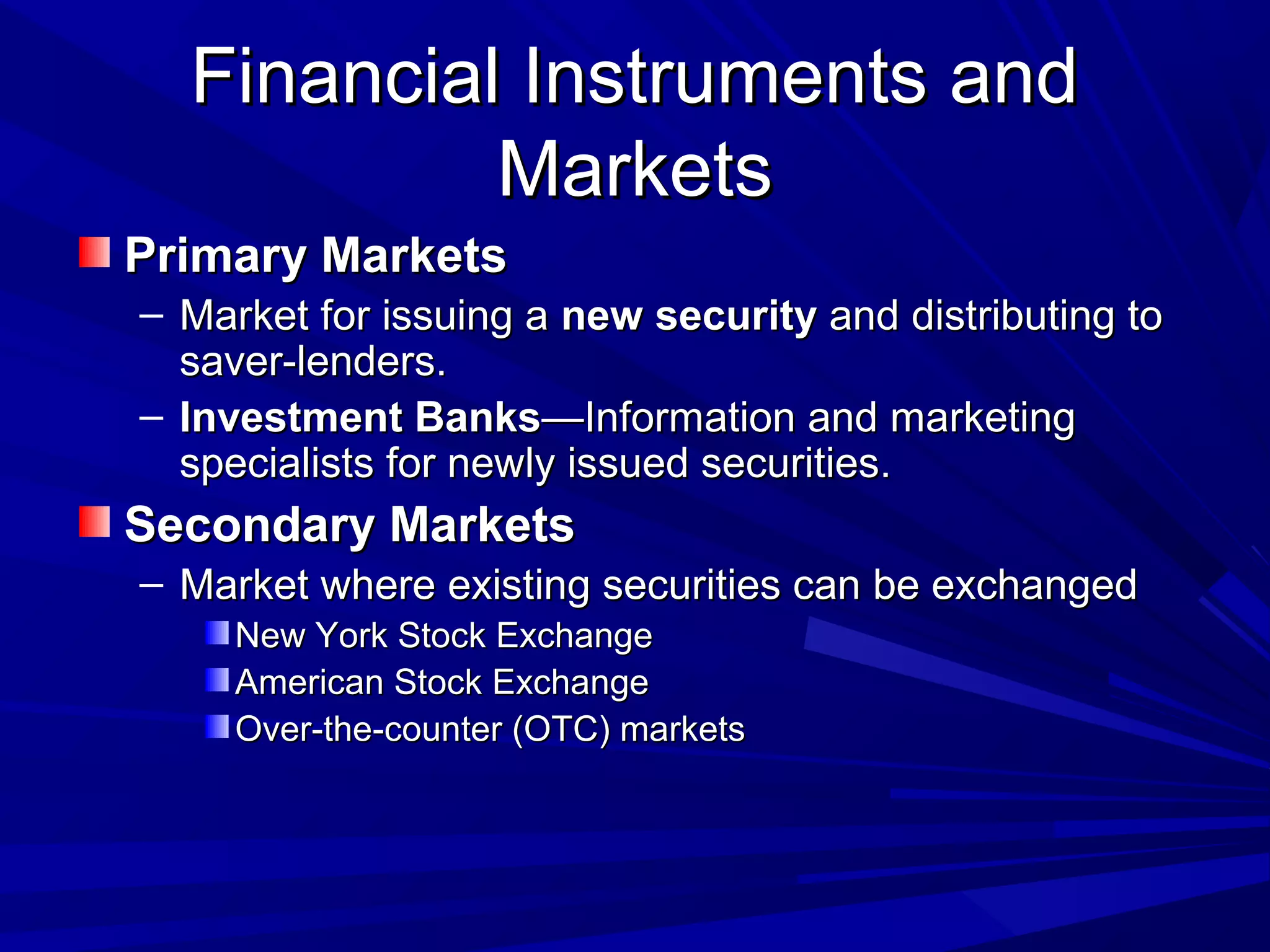 Financial Market and Institutions | PPT