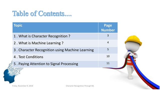 Character Recognition using Machine Learning | PPTX
