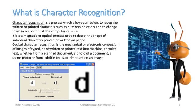 Character Recognition using Machine Learning | PPTX
