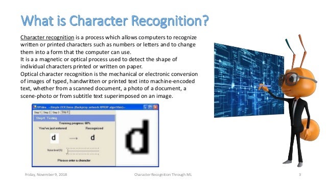 Character Recognition using Machine Learning