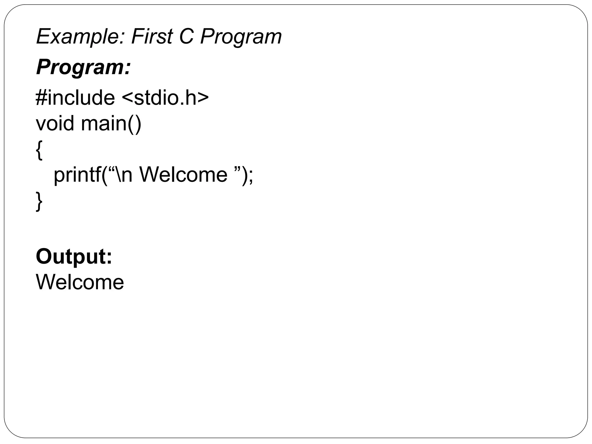C Programming Unit 1 Ppt