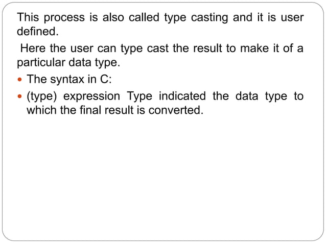 C Programming Unit-1 | PPT