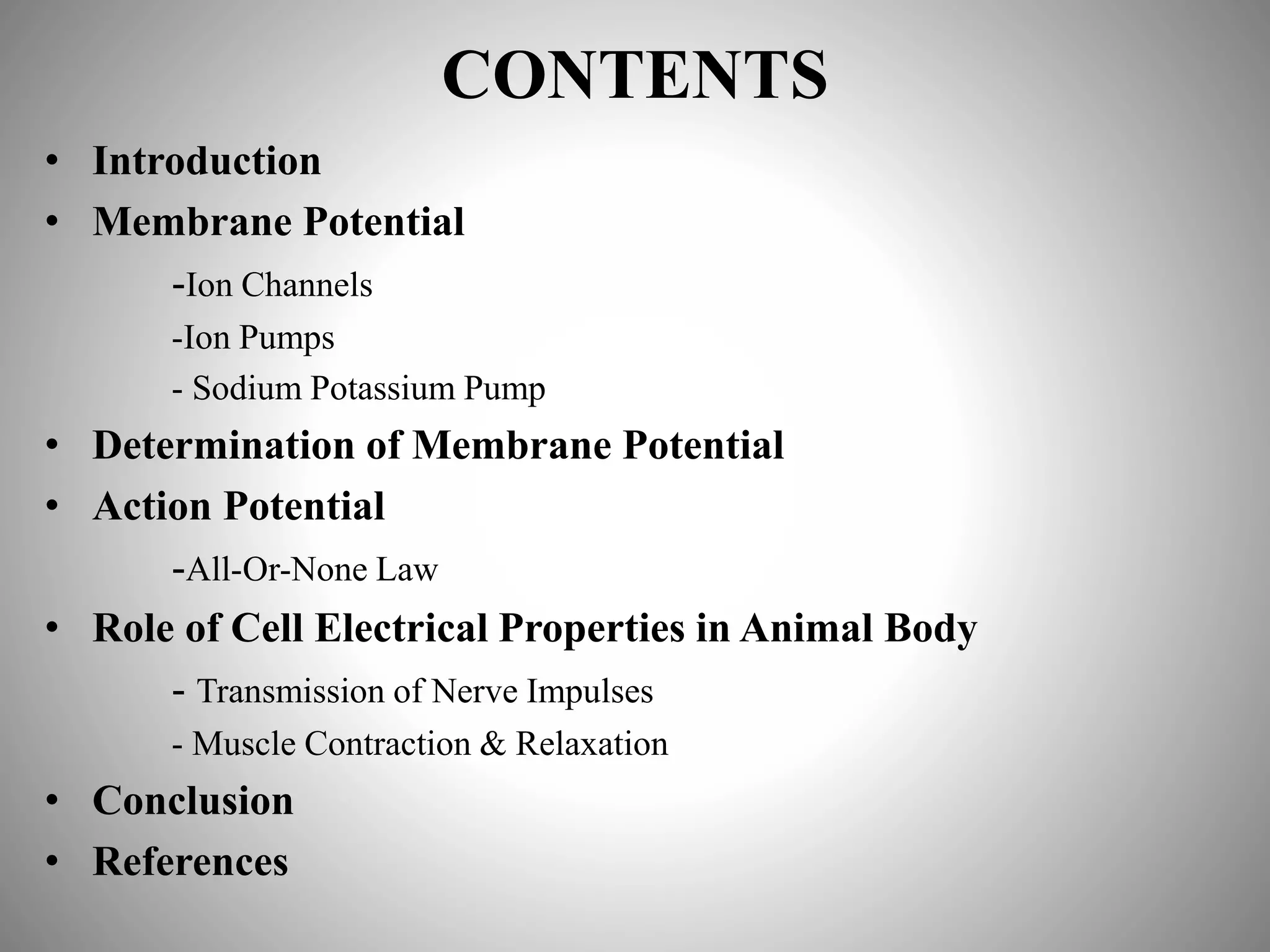 Presentation on Electrical Properties of Cell Membrane | PPTX