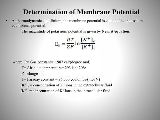 Presentation on Electrical Properties of Cell Membrane | PPTX | Chemistry | Science