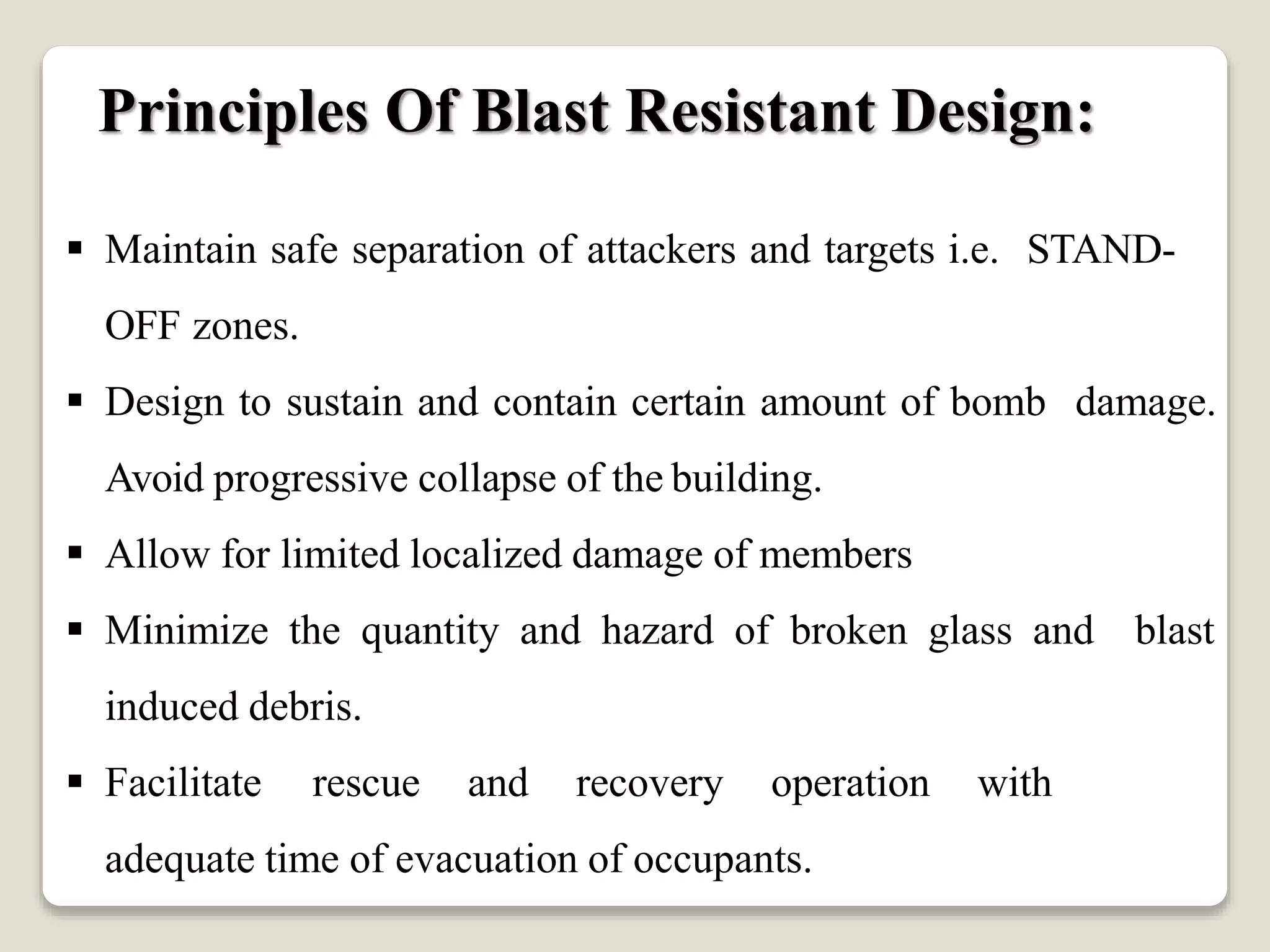 BLAST RESISTANT STRUCTURES | PPTX