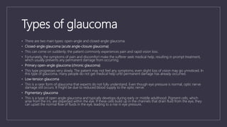 Glaucoma and Treatment of Glaucoma | PPTX