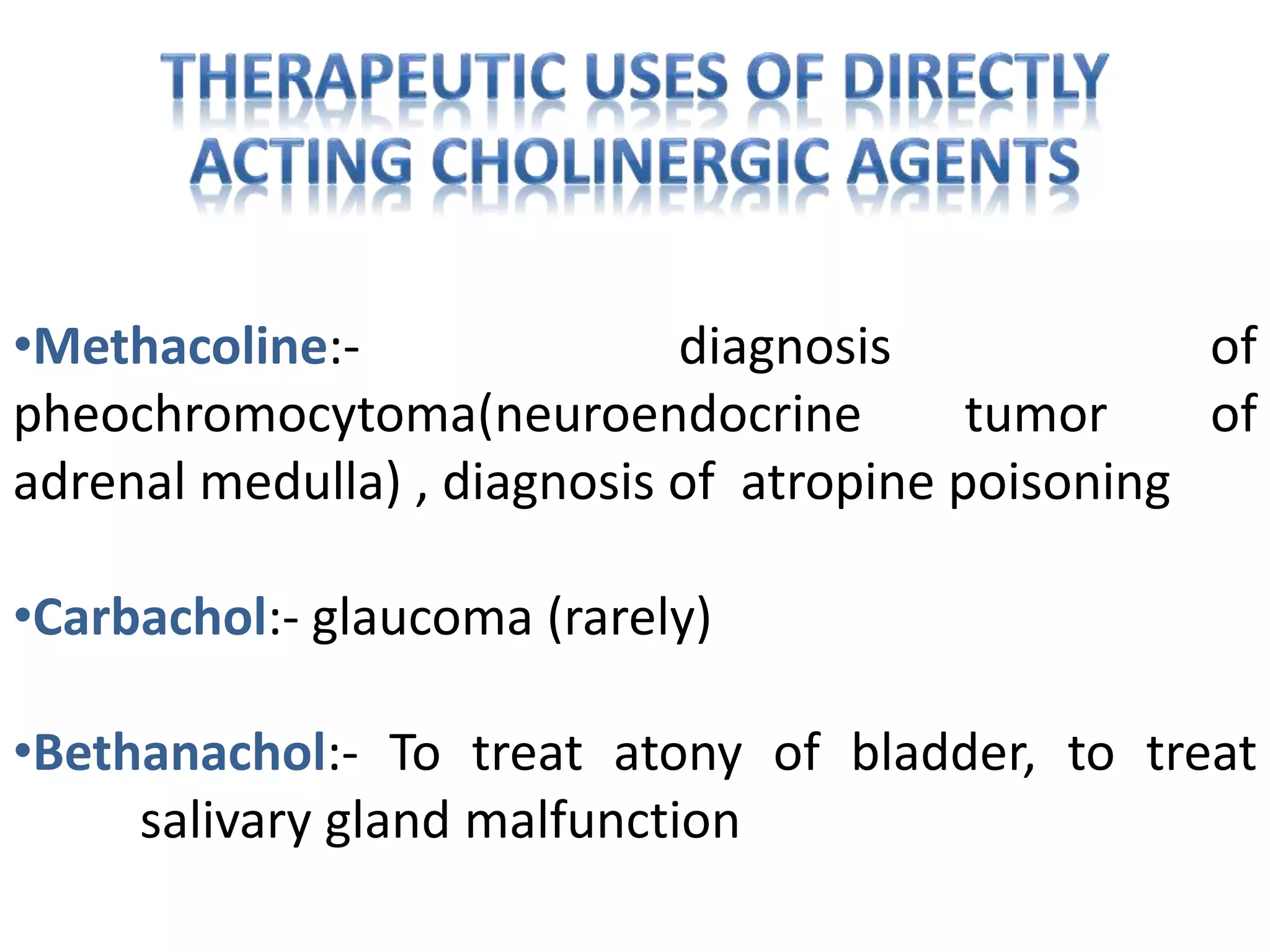 Cholinergic System - Pharmacology | PPT