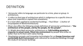vernacular architecture | PPTX