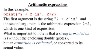 python- print function and arithmetic expressions | PDF | Programming ...