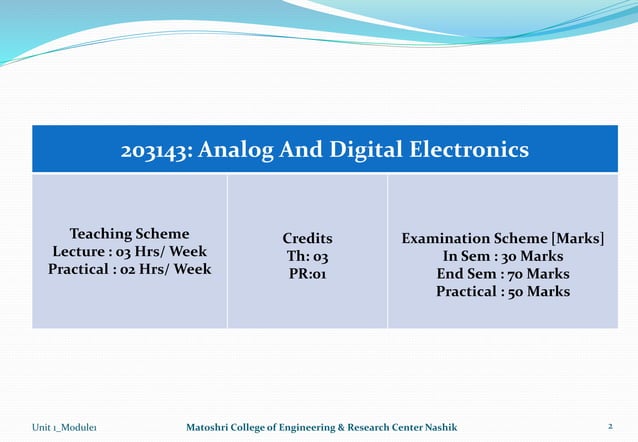 module1:Introduction to digital electronics | PPT module1:Introduction to digital electronics | PPT