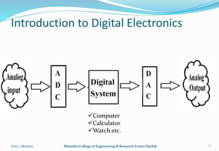 module1:Introduction to digital electronics | PPTX