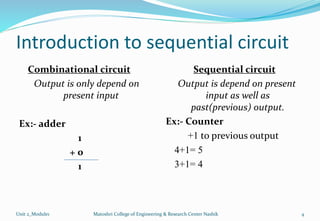 Module1:Introduction to sequential circuit | PPTX | Programming Languages | Computing