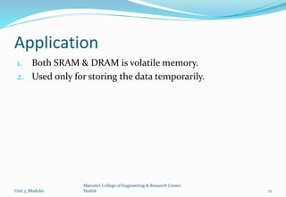 Module 1: SRAM & DRAM | PPTX