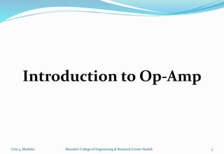 Module1: Introduction to operational amplifire | PPT