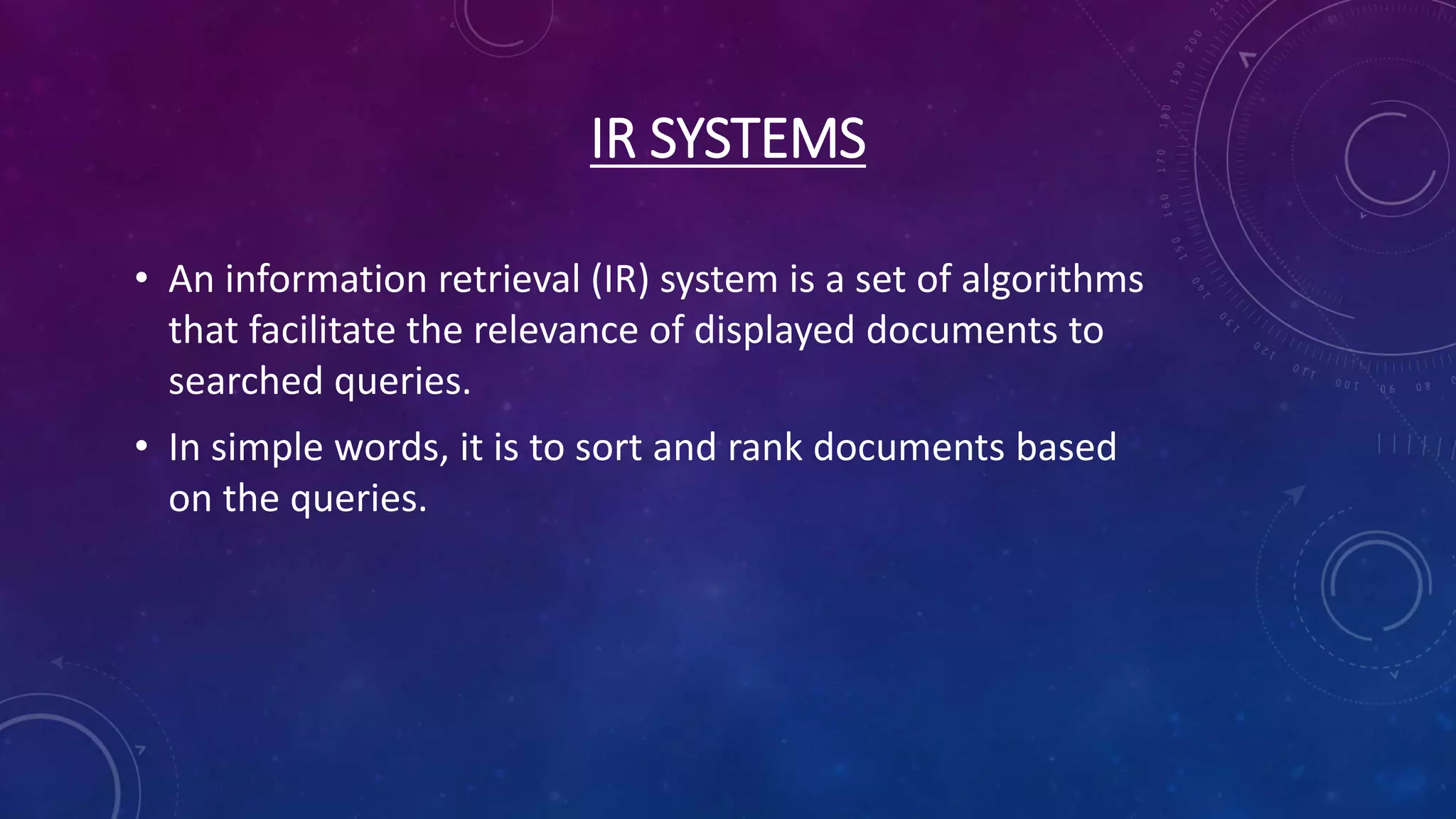 INFORMATION STORAGE AND RETRIEVAL | PPTX