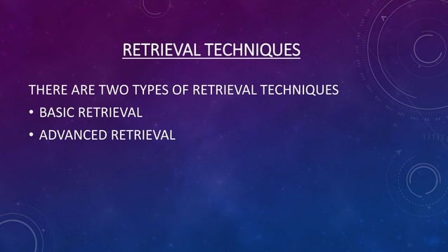 INFORMATION STORAGE AND RETRIEVAL | PPTX | Databases | Computer Software and Applications