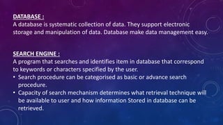 INFORMATION STORAGE AND RETRIEVAL | PPTX