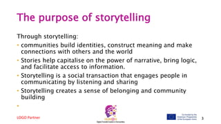 Hum@n Project: Digital Storytelling module: Stories, narratives and ...