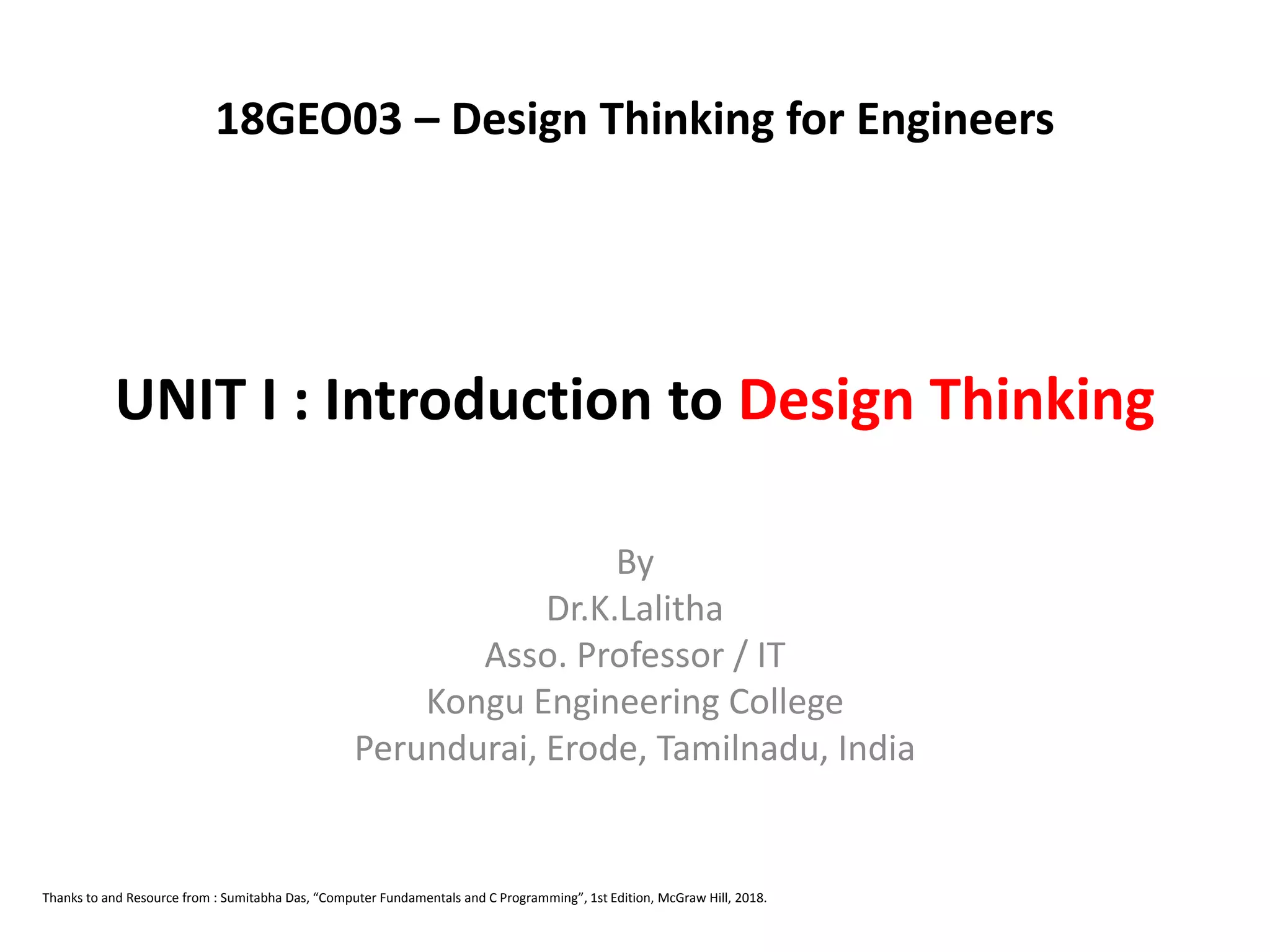 Design Thinking Introduction | PPTX