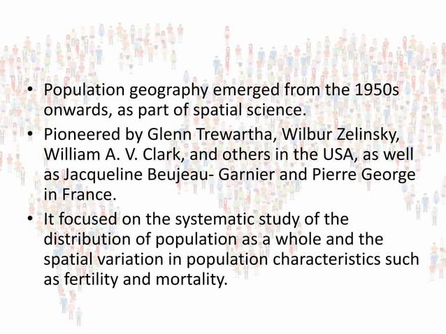 population geography introduction | PPTX | Geography | Science