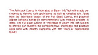 Full stack Course in Hyderabad with projects | PPTX