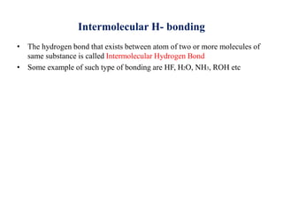 B. Sc Sem IV Hydrogen Bonding | PPTX