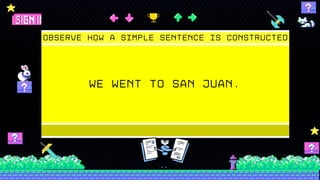 SIMPLE SENTENCES SIMPLE STRUCTURES POWERPOINT | PPTX