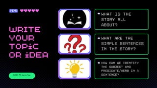 SIMPLE SENTENCES SIMPLE STRUCTURES POWERPOINT | PPTX