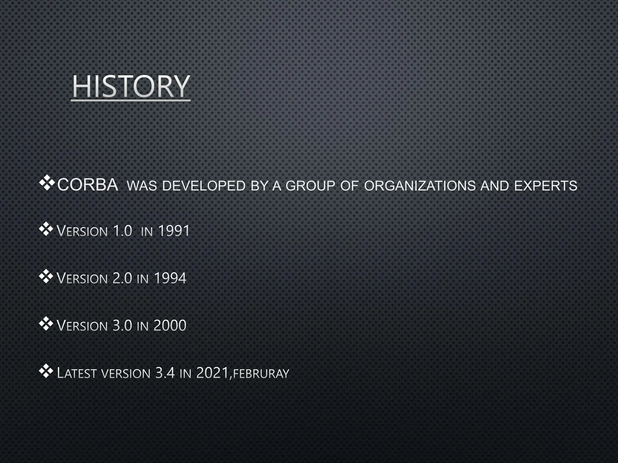 ppt (1).pptx for corba common object resource broker | PPT