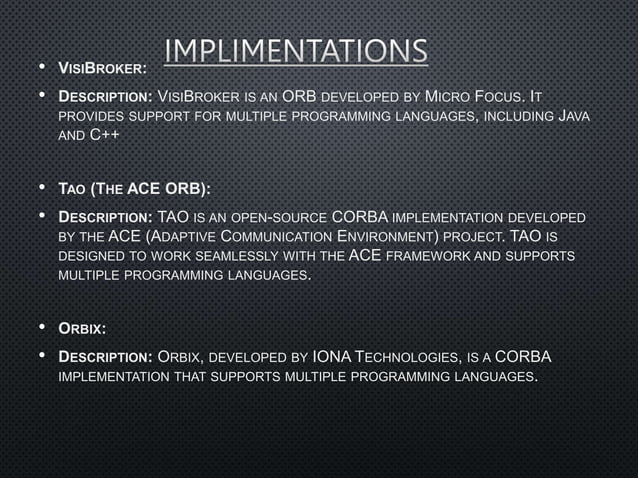Ppt 1 Pptx For Corba Common Object Resource Broker Ppt