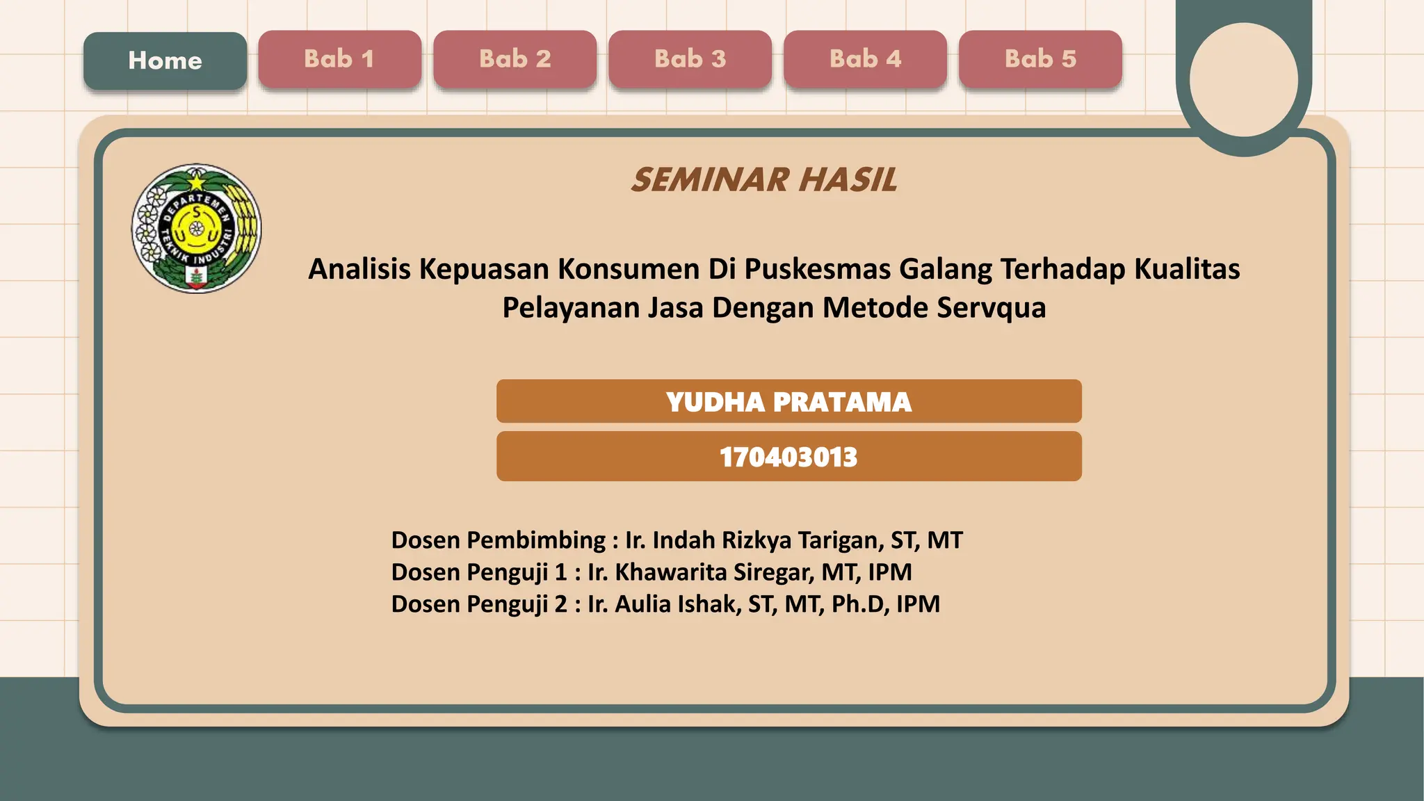 Analisis Kepuasaan Konsumen Di Puskesmas Galang Terhadap Kualutas Pelayanan Jasa Dengan Metode ...