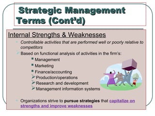 Chapter one - Strategic Management - An Overview | PPT