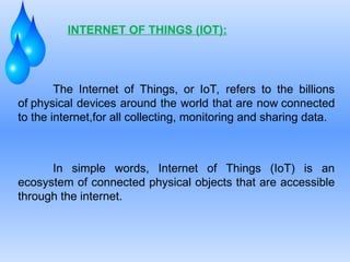 internet of things introduction with examples | PPT