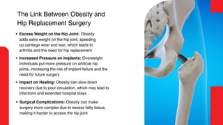 How Obesity Affects the Success of Hip Replacement Surgery | PDF